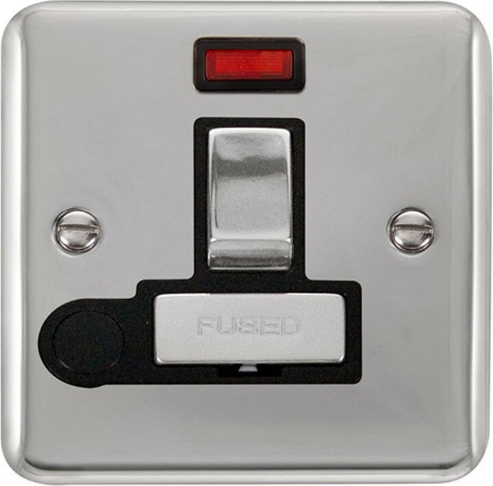 SE Home Curved Polished Chrome 13A Fused Ingot Connection Unit Switched ...