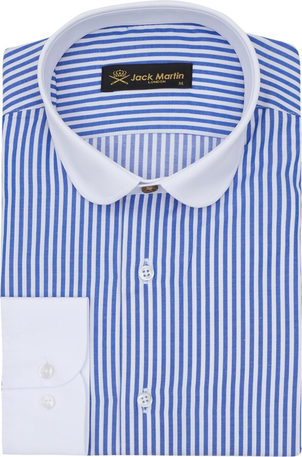 Jack Martin London Royal Blue Striped Dress Shirts for Men | Penny ...