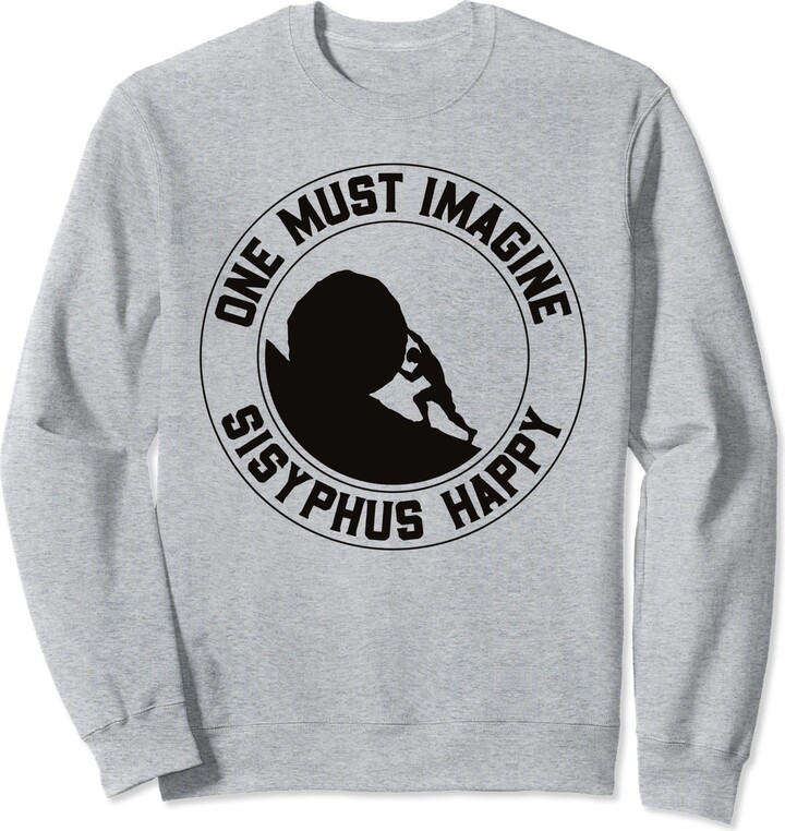 Absurdism Philosophy Greek Mythology Merch Vintage Sisyphus is Happy ...
