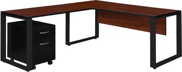 Ebern Designs Structure L Desk with Single Mobile Pedestal - ShopStyle