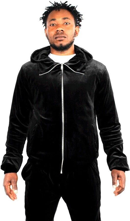 Generic Mens velour tracksuit Dirty Money black urban hip hop tracksuit ...
