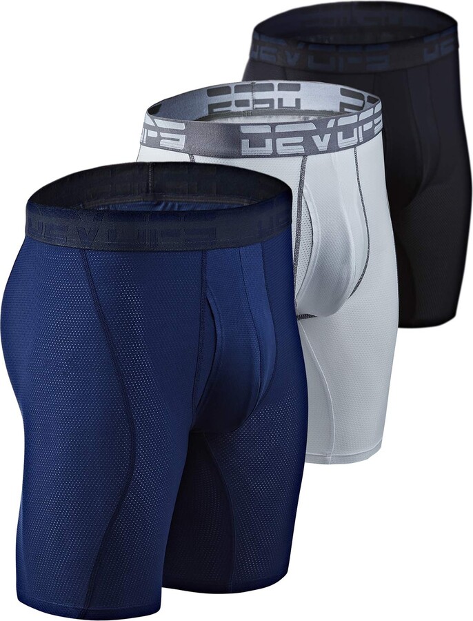 DEVOPS Men's Perfomance Cool Dry Mesh Underwear Boxer Trunk 6-inch Brief (3 Pack) - ShopStyle