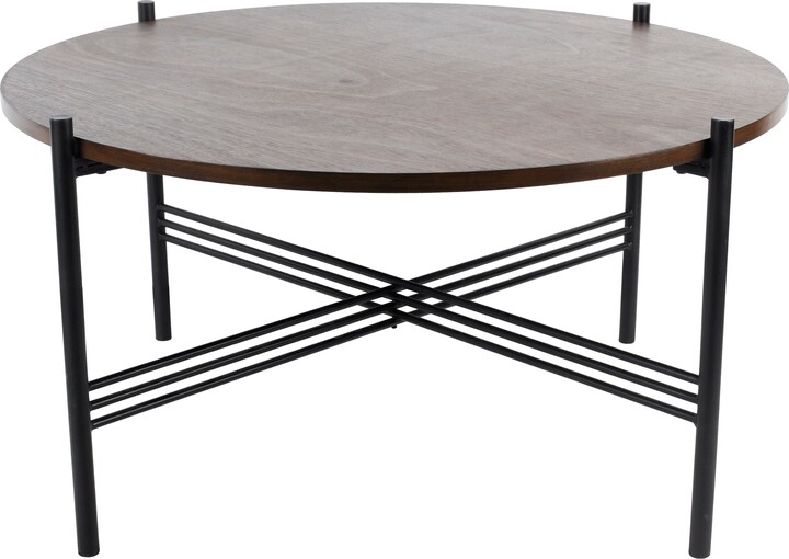 Silverwood Products Chestnut and Black Round Coffee Table - ShopStyle
