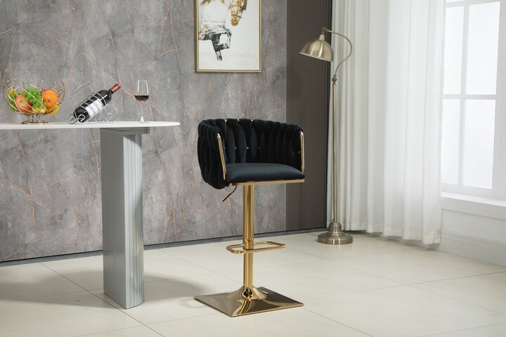 Calnod Vintage Comfortable Bar Stools with Back and Footrest Counter ...