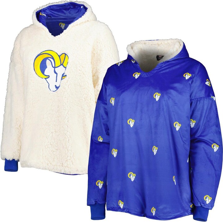 Women's Foco Los Angeles Rams Repeat Print Reversible Hoodeez ...