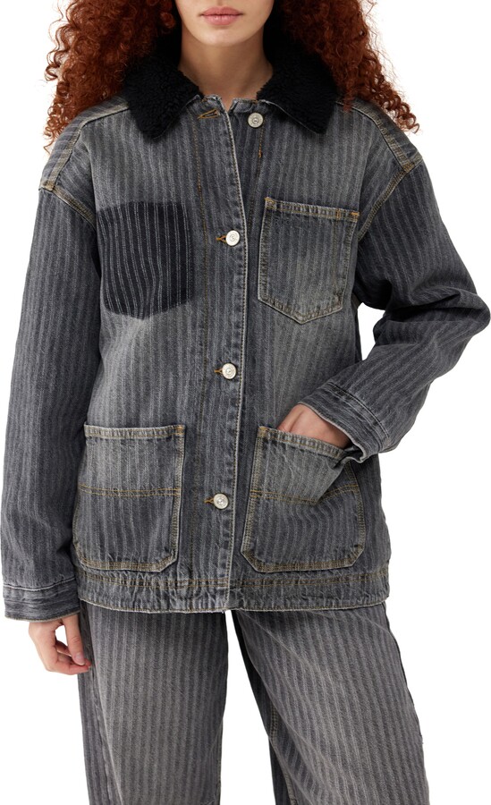 BDG Oversize Herringbone Stripe Denim Jacket - ShopStyle