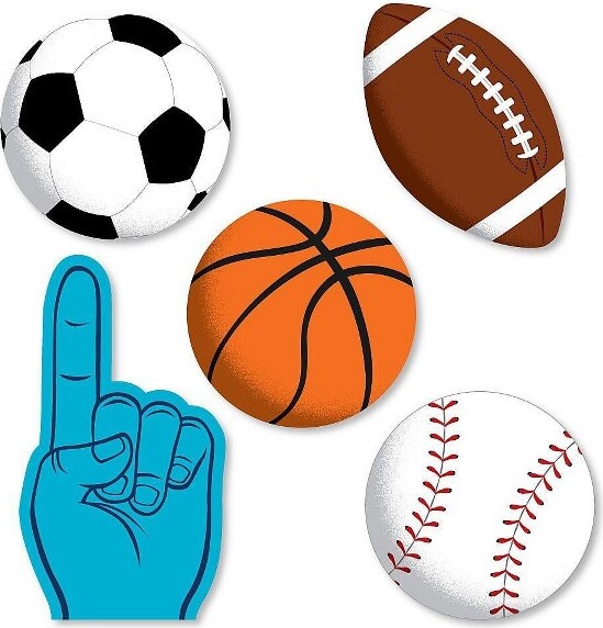 Big Dot of Happiness Go, Fight, Win - Sports - DIY Shaped Baby Shower ...