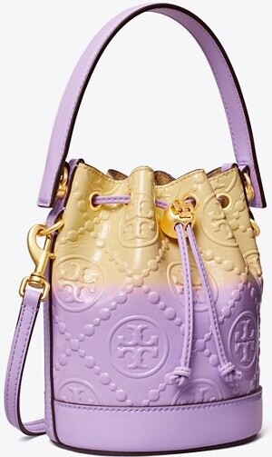 Tory Burch Mini T Monogram Dip-Dye Bucket Bag - ShopStyle