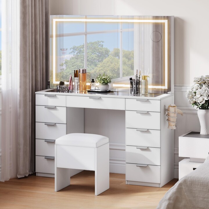 DWVO Vanity with LED-Lit Mirror & Electrical Socket - ShopStyle ...