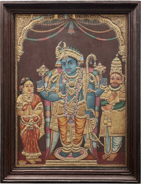 Exotic India Lord Rama Tanjore Painting | Traditional Colors With 24K ...