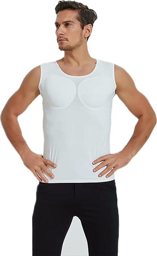 DHONDT Men's Fake Chest Muscle Padded T-Shirt - ShopStyle