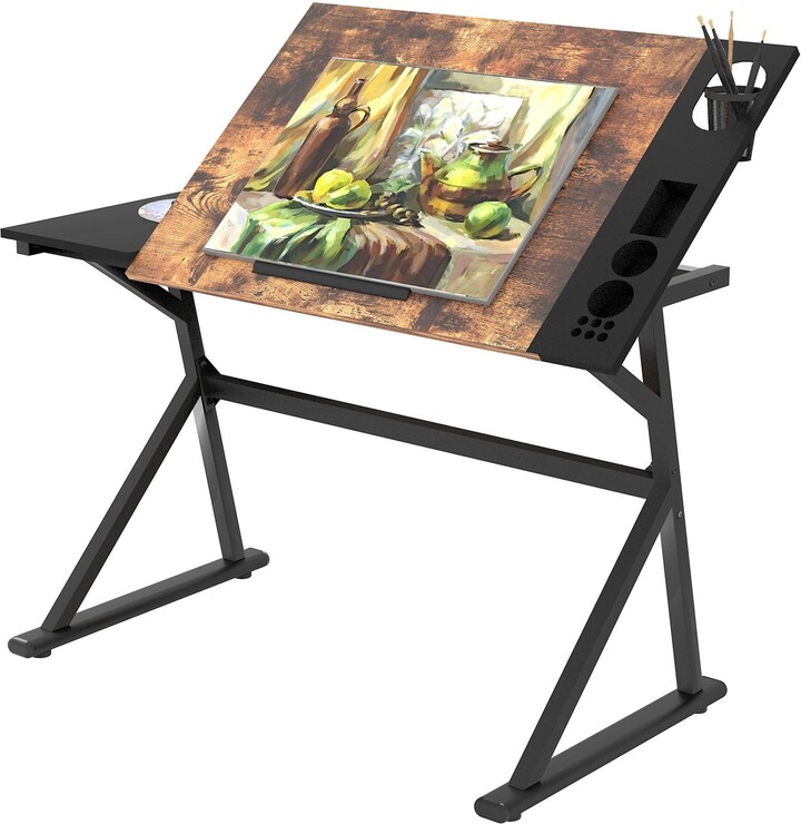 TONWIN Computer Desk School Art Student Drafting Table Drawing Table ...