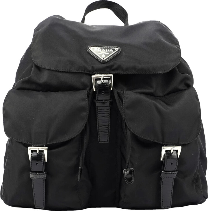 Prada Re-Nylon leather backpack - ShopStyle