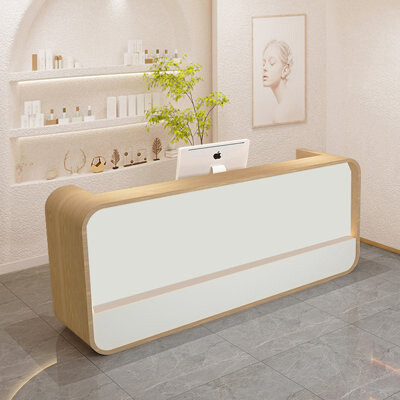 Hokku Designs Donterrio Peninsula Laminate Reception Desk with Filing ...