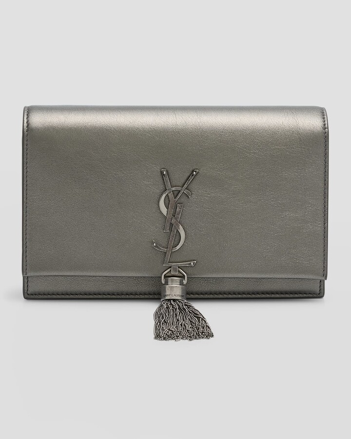 Saint Laurent Kate Metallic Tassel Shoulder Bag - ShopStyle