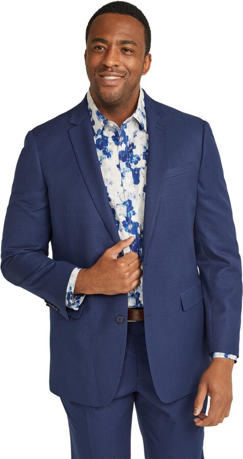 Johnny Bigg Big & Tall Bates Mini Check Suit Jacket - ShopStyle