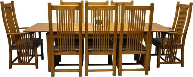 Crafters and Weavers Mission Style Oak Stow Leaf Dining Table - ShopStyle