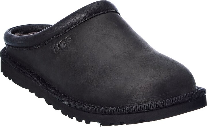 UGG Classic Leather Clog - ShopStyle Slip-ons & Loafers