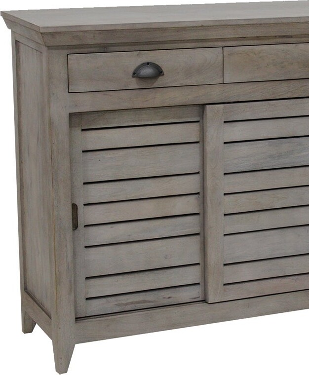 Little Tree Designs Pedigo 72" Wide 3 Drawer Mango Wood Credenza ...