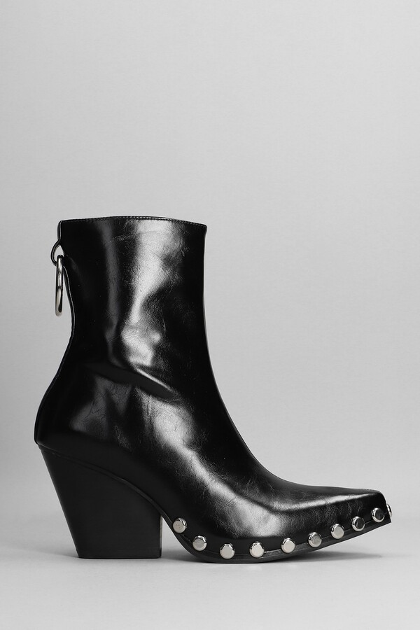 Jeffrey Campbell Walton-sr2 Texan Ankle Boots In Black Leather - ShopStyle