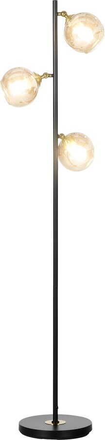 HOMCOM Modern Tree Floor Lamp for Living Room Bedroom 3 Light Stand Up ...