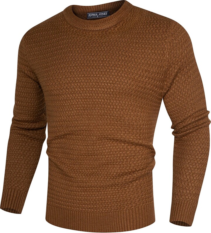 PJ PAUL JONES Men Jumpers Tops Crew Neck Long Sleeves Knitted Pullover ...