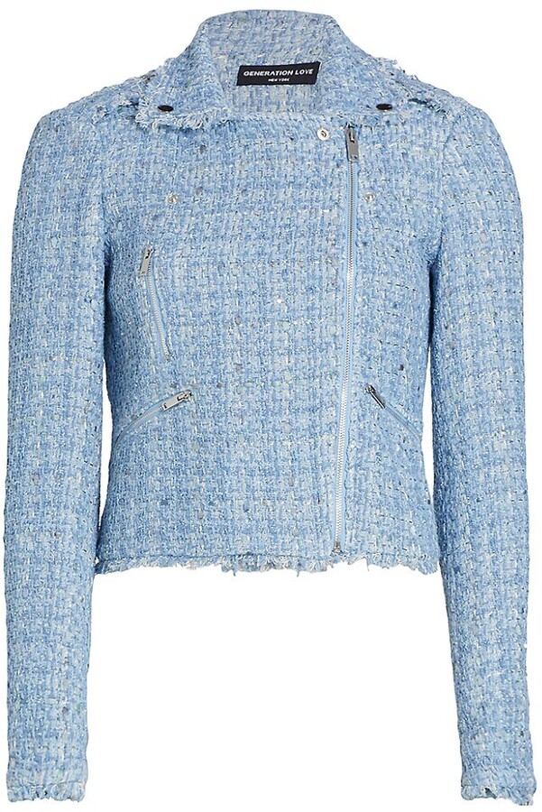 Generation Love Robin Tweed Moto Jacket - ShopStyle