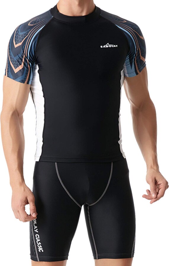 FEOYA Men's Summer Surfing Suits Elastic Swim Clothing Classic Swimwear ...