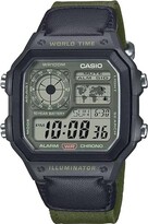 Casio AE1200 Series | Men’s Digital Watch | Black/Gray | 100M WR | Cloth Band | World Time ...