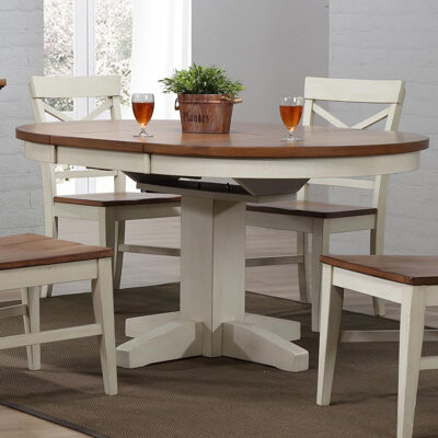 Laurel Foundry Modern Farmhouse Dickson Extendable Acacia Solid Wood ...