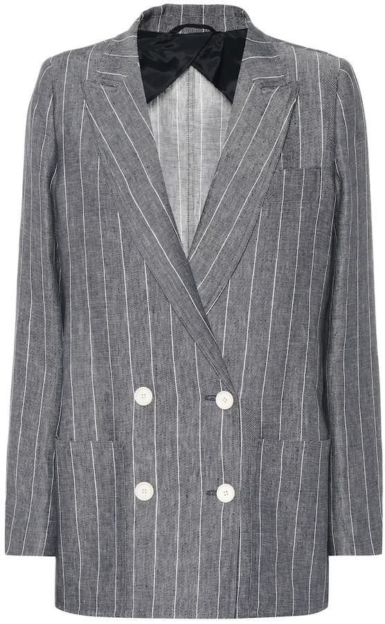 Max Mara Bellico linen blazer - ShopStyle