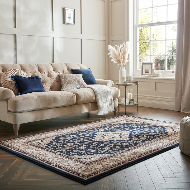 Dunelm Antalya Traditional Rug Antalya Navy - ShopStyle