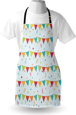 The Party Aisle Cartoon Apron Unisex, Birthday Party Flags Stars, Adult ...