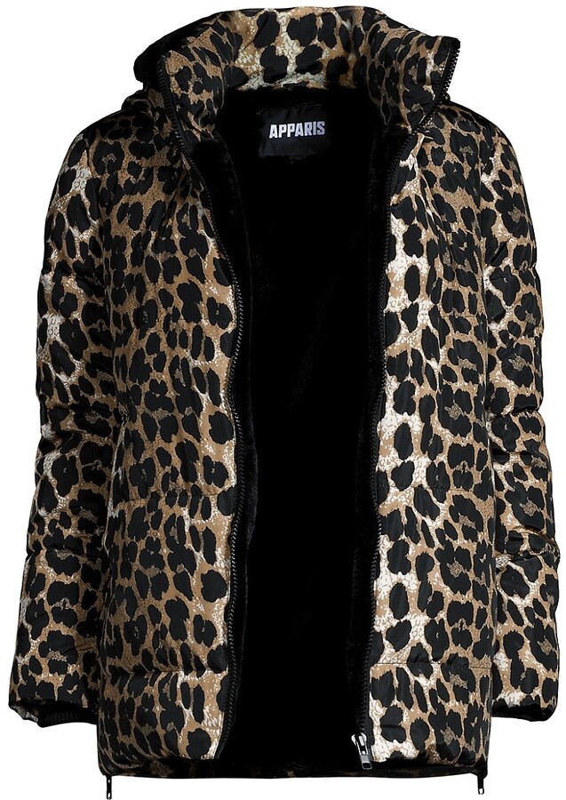 Apparis Elizabeth Leopard Faux Fur Puffer - ShopStyle