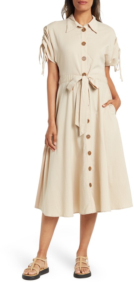 ONE ONE SIX String Sleeve Shirt Dress - ShopStyle