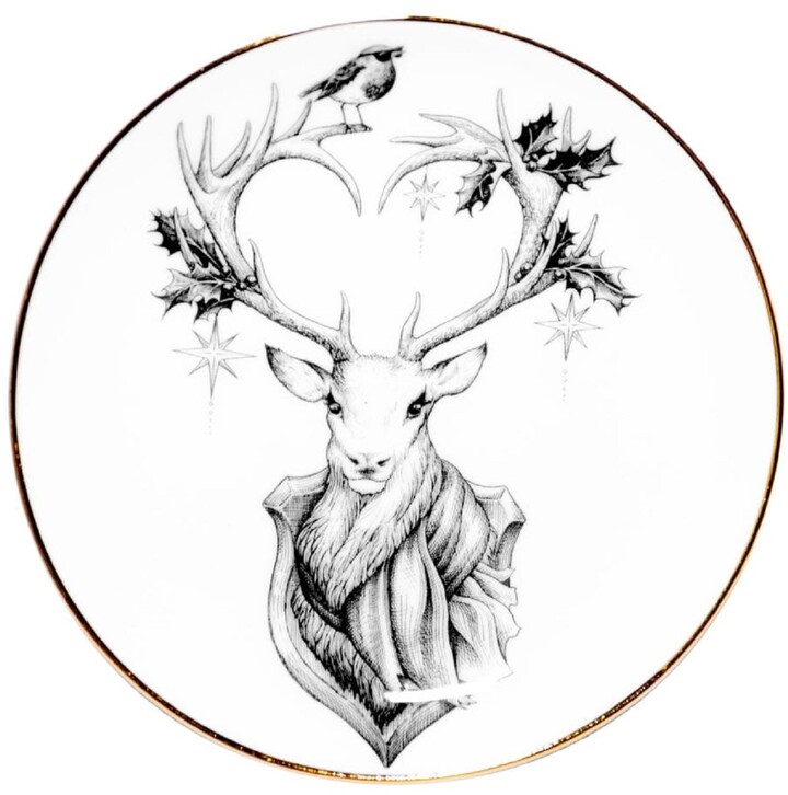 RORY DOBNER LTD - Christmas Rudy Reindeer & Robin Small Plate ...