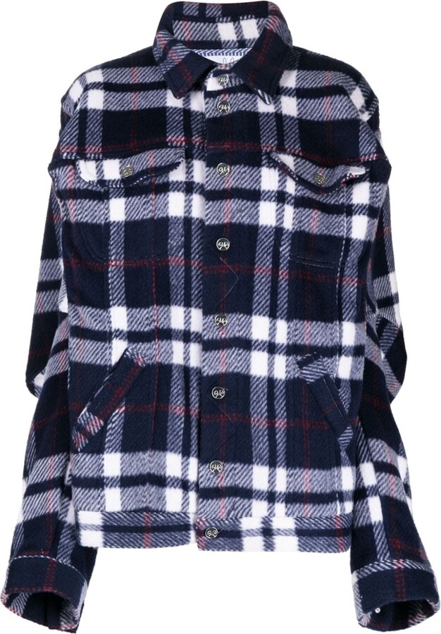 Natasha Zinko Check-Pattern Oversized Jacket - ShopStyle