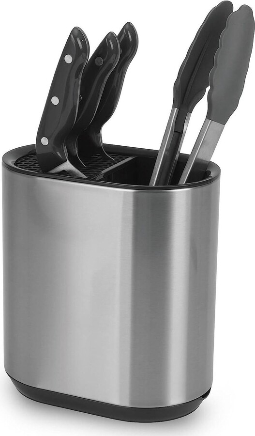 MANTRARAJ Kitchen Utensil Holder and Knife Block Stainless Steel ...