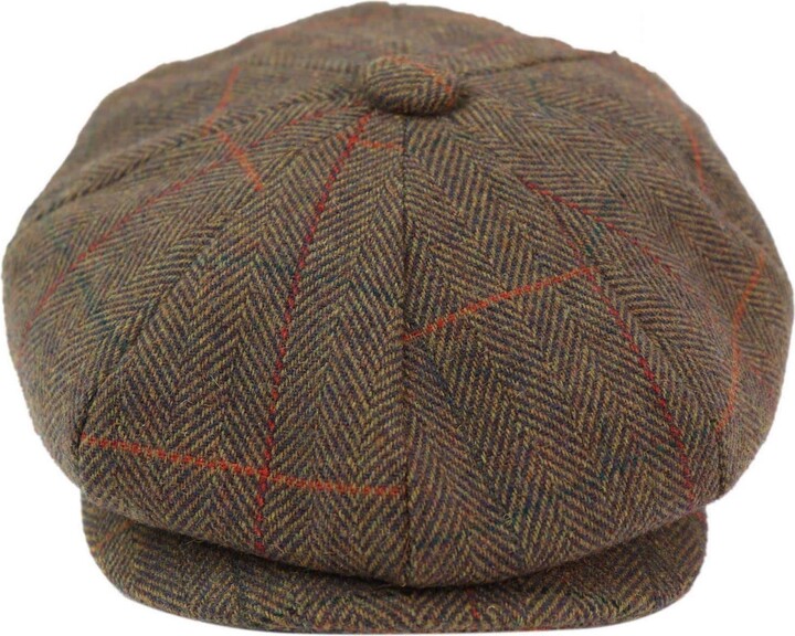 Infinity Leather Mens Blinders 8 Panel Herringbone Gatsby Flat Baker ...