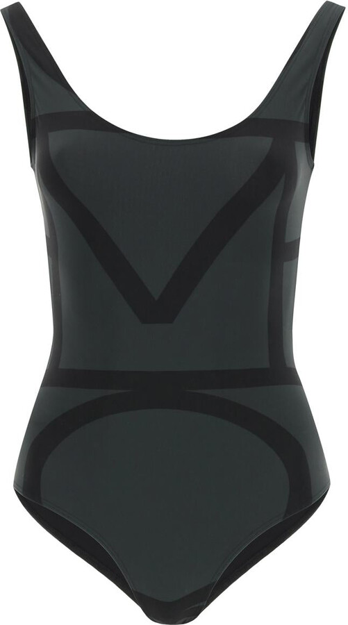 Totême one piece monogram swimsuit - ShopStyle