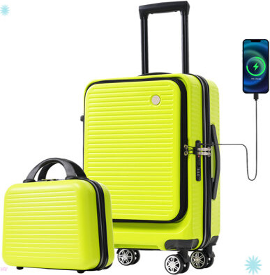 HomeViewto Carry-On Luggage 20 Inch Front Open Luggage Lightweight ...