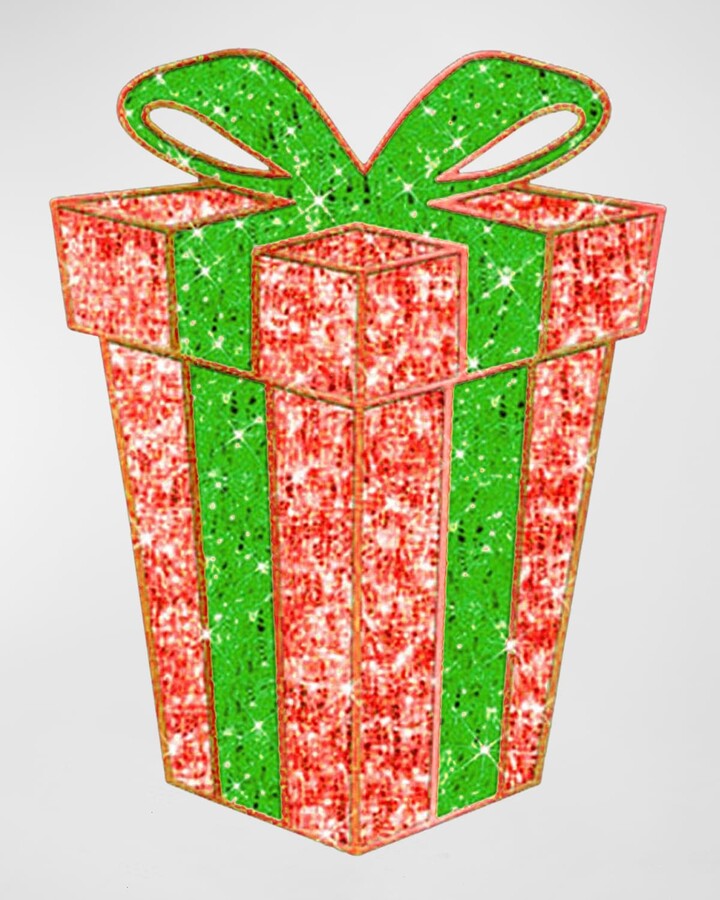 Barcana 2D Gift Box Outdoor Decoration with LED Lights, 55" - ShopStyle