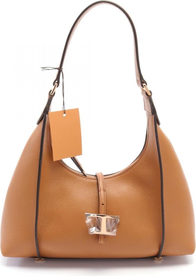 Tod's Brown Leather Shoulder Bag - ShopStyle