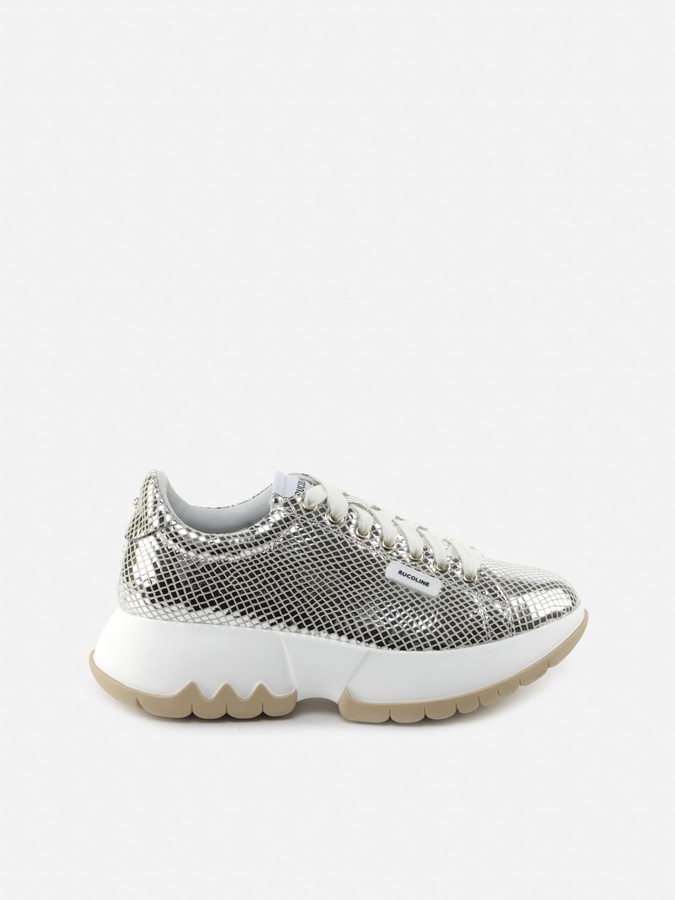 Ruco Line Sneakers In Python-effect Leather - ShopStyle