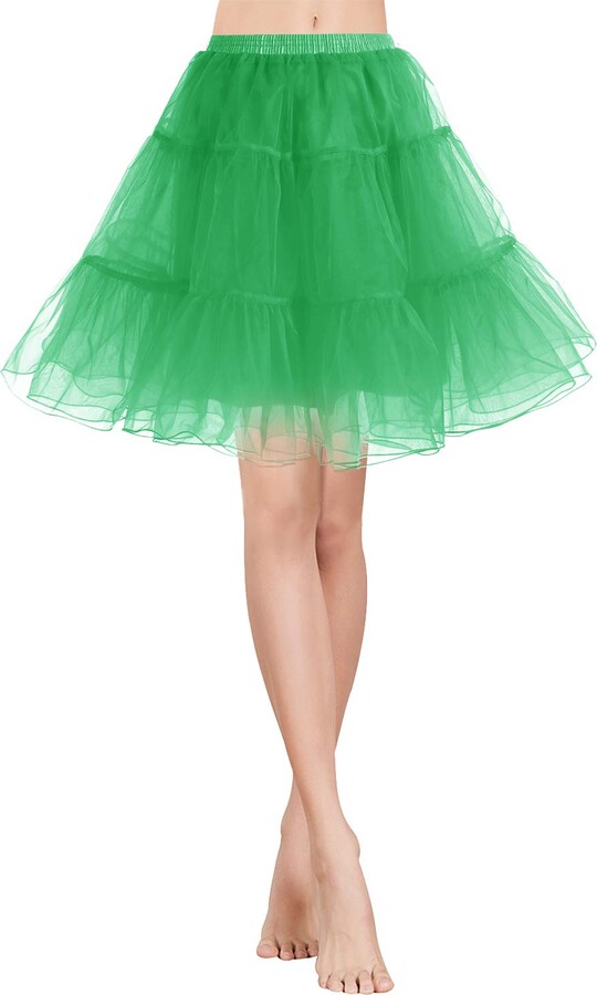 Gardenwed Vintage Christmas Women 50s Retro Petticoat Rockabilly Mini ...