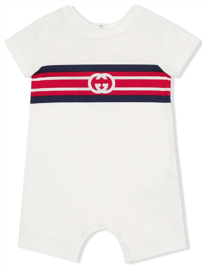 Gucci Children Interlocking G cotton body - ShopStyle