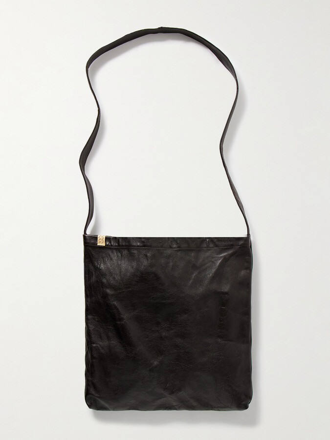 Visvim Record Crinkled-Leather Messenger Bag - ShopStyle