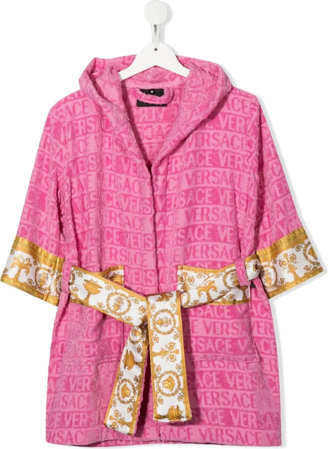 Versace Children Medusa logo-print hooded robe - ShopStyle