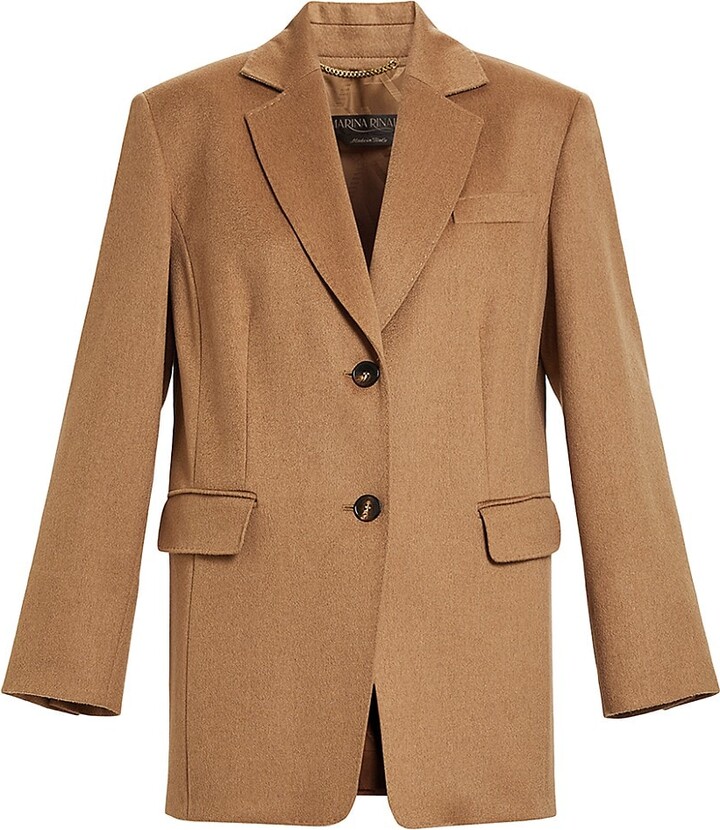 Marina Rinaldi, Plus Size Chiara Camel Wool Blazer - ShopStyle