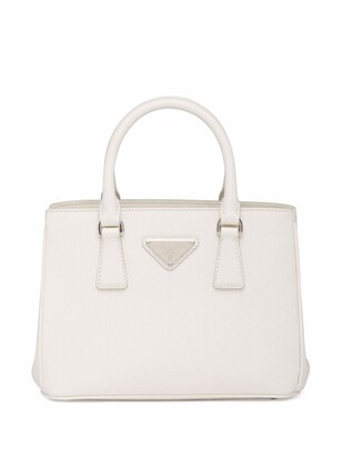 Prada mini Galleria triangle logo-plaque tote bag - ShopStyle